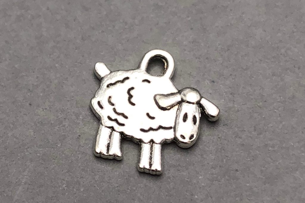 Silver Sheep Charm 15x15mm - Abacus Beads